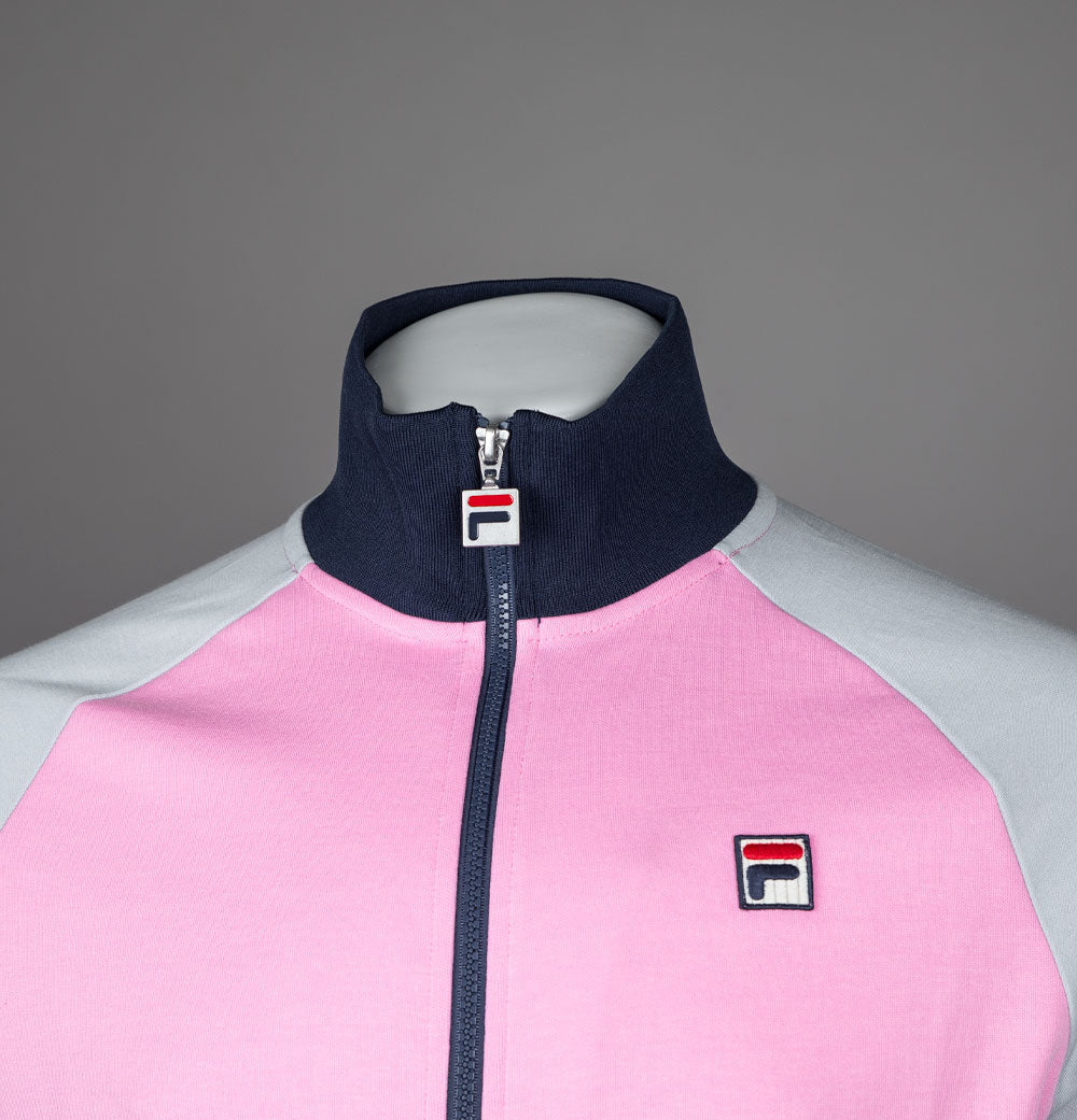 Fila Vintage Founder 2 Track Jacket Prism Pink/Fila Navy/High Rise Gre ...