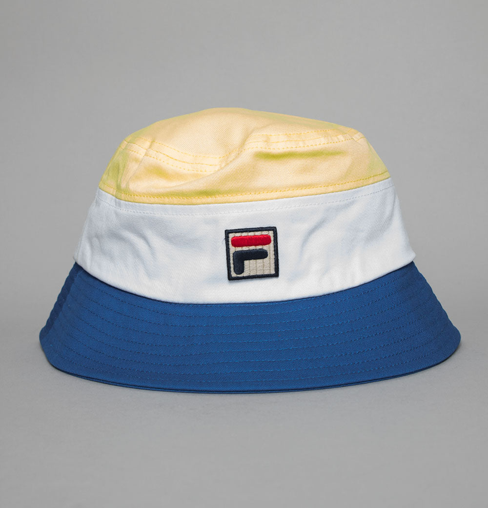Fila Vintage Marco Tri Colour Bucket Hat Popcorn/White/Turkish Sea ...