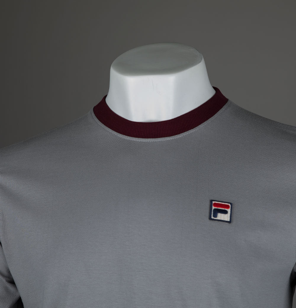 Fila Vintage Marconi Ringer T-Shirt Sharkskin/Windsor Wine – Bronx Clothing