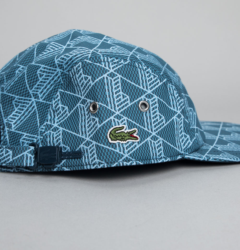 Lacoste Printed Twill Jockey Cap Blue – Bronx Clothing