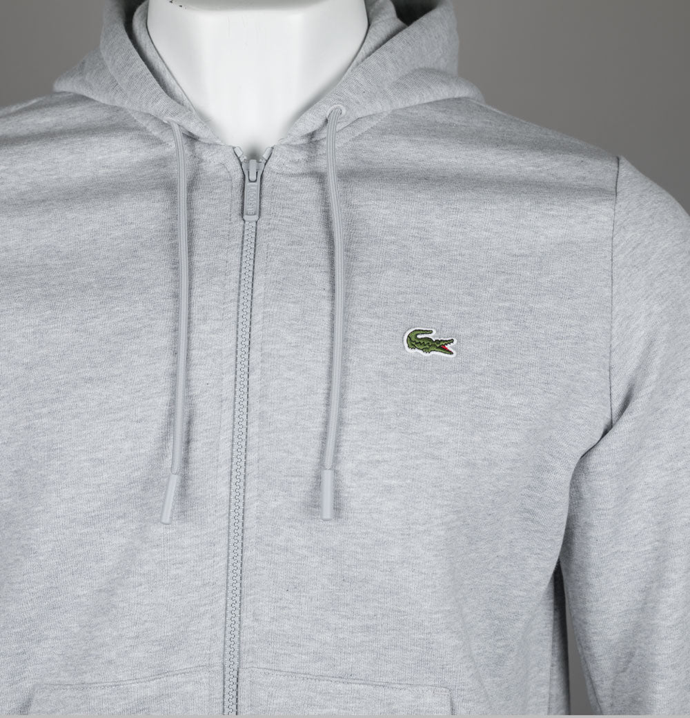 Lacoste Zip Up Fleece Hoodie Grey – Bronx Clothing