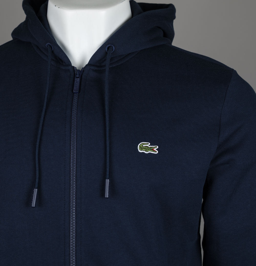 Lacoste Zip Up Fleece Hoodie Navy – Bronx Clothing