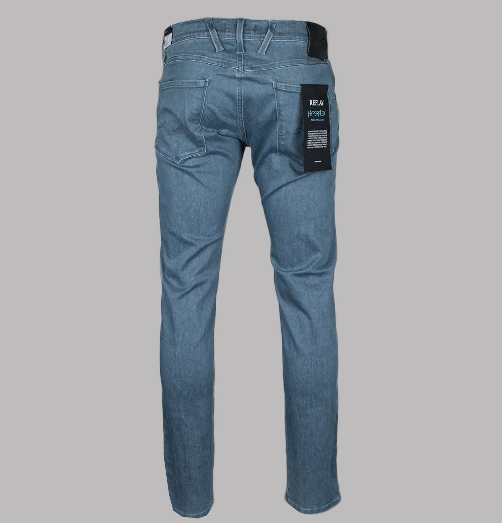 Replay Anbass Slim Fit Hyperflex Sustainable Lab Jeans Grey Blue ...