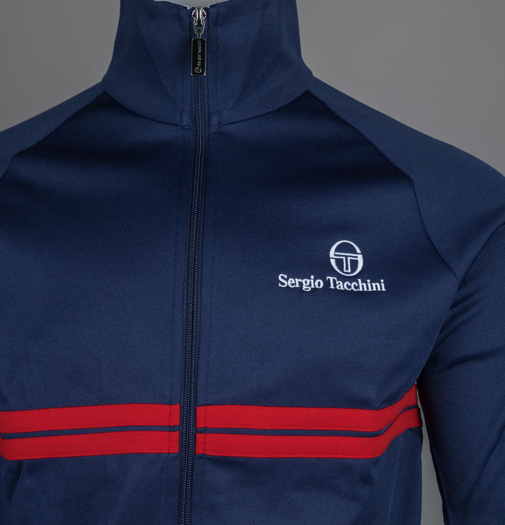 Sergio Tacchini New Dallas Track Top Maritime Blue/White/Adrenaline Ru ...
