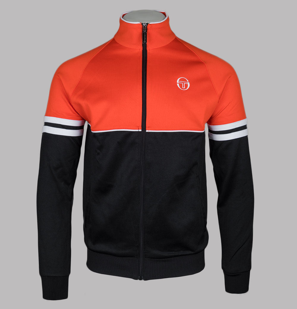 Sergio Tacchini Orion Track Top Tangerine Tango/Black – Bronx Clothing