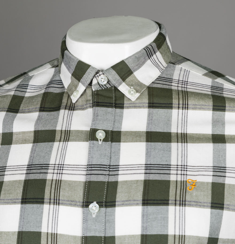 Farah Jean Check Shirt Evergreen – Bronx Clothing