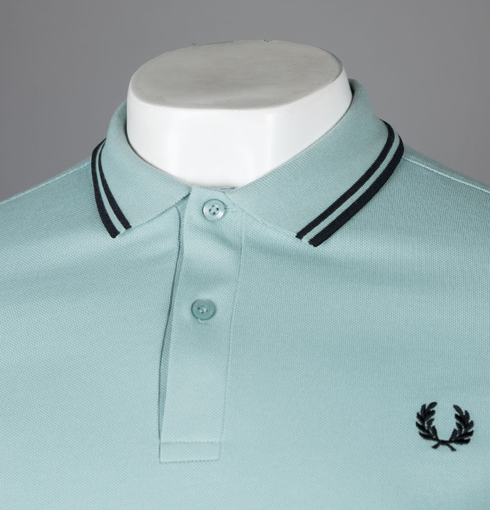 Fred Perry M3600 Polo Shirt Silver Blue/Black – Bronx Clothing