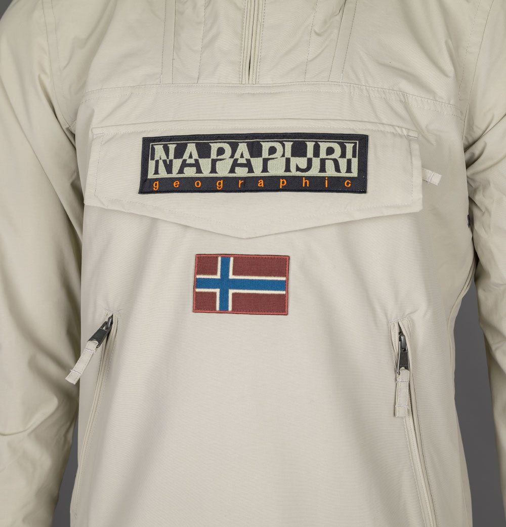 Napapijri Rainforest Pocket Winter Anorak Jacket Beige Stone – Bronx ...